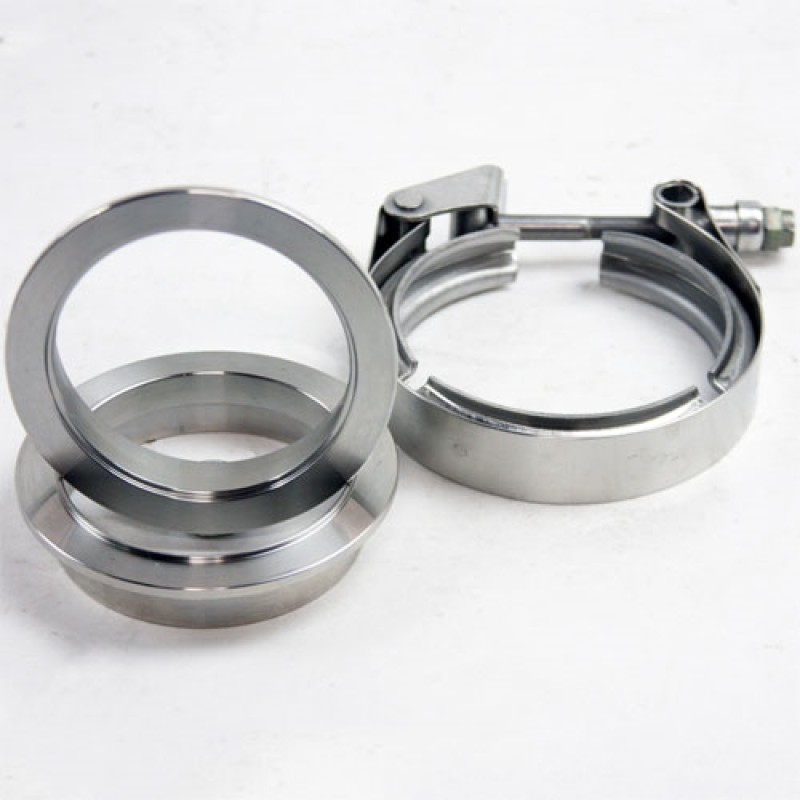 Granatelli 4.0in Mild Steel Mating Male to Female Flanges w/V-Band Cla