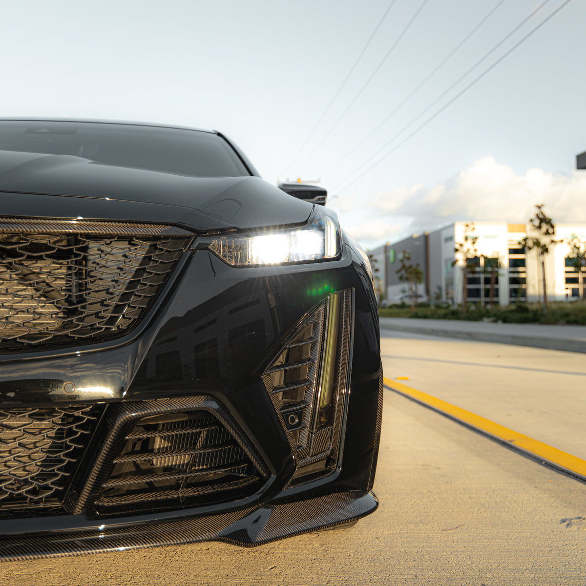 Pre-Order 2022-2024 Cadillac CT5-V Blackwing Gloss Carbon Fiber Front