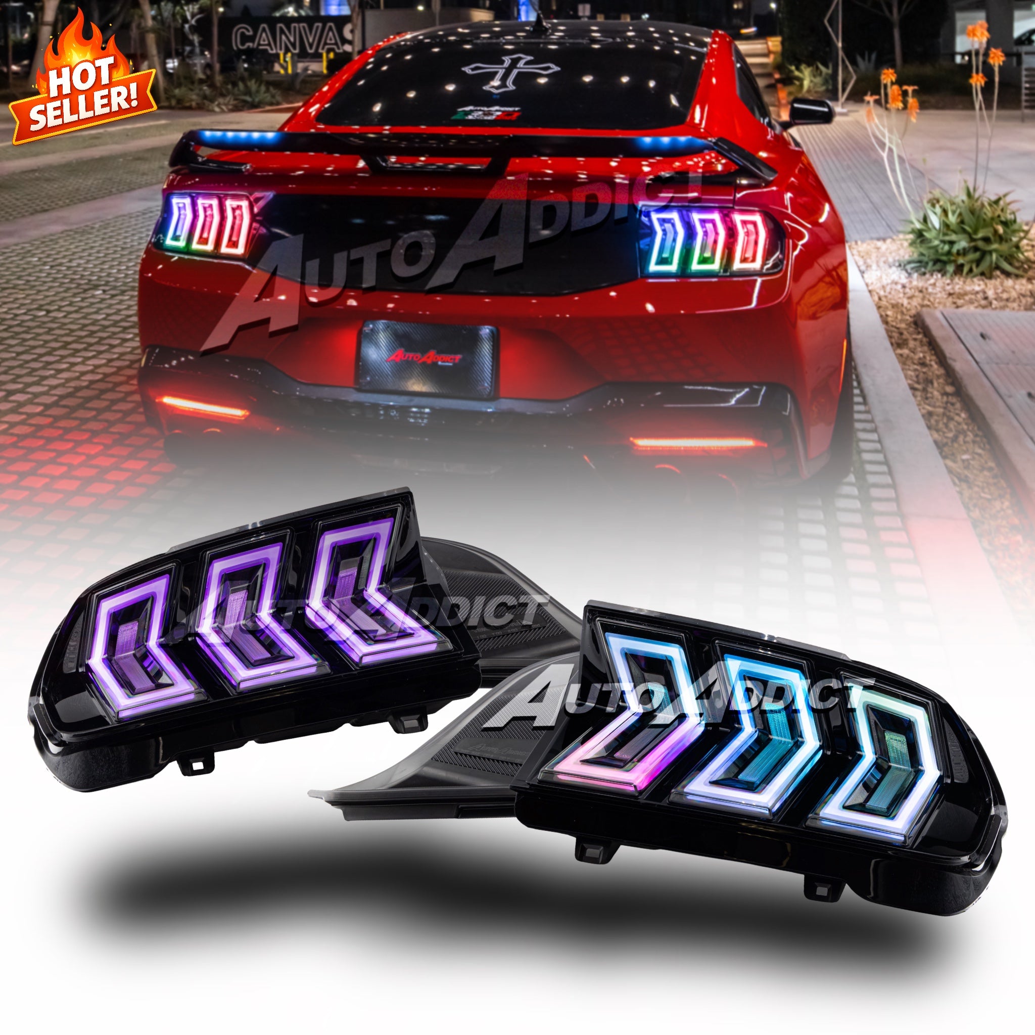 2024-2026 Mustang S650 Heritage-X™ RGB Taillights Amber Turn Signal Se