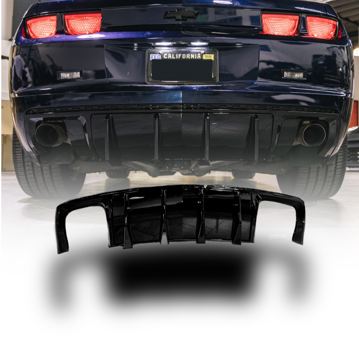 2010-2013 Chevy Camaro Evo Style Shark Fins Rear Diffuser Quad/Single